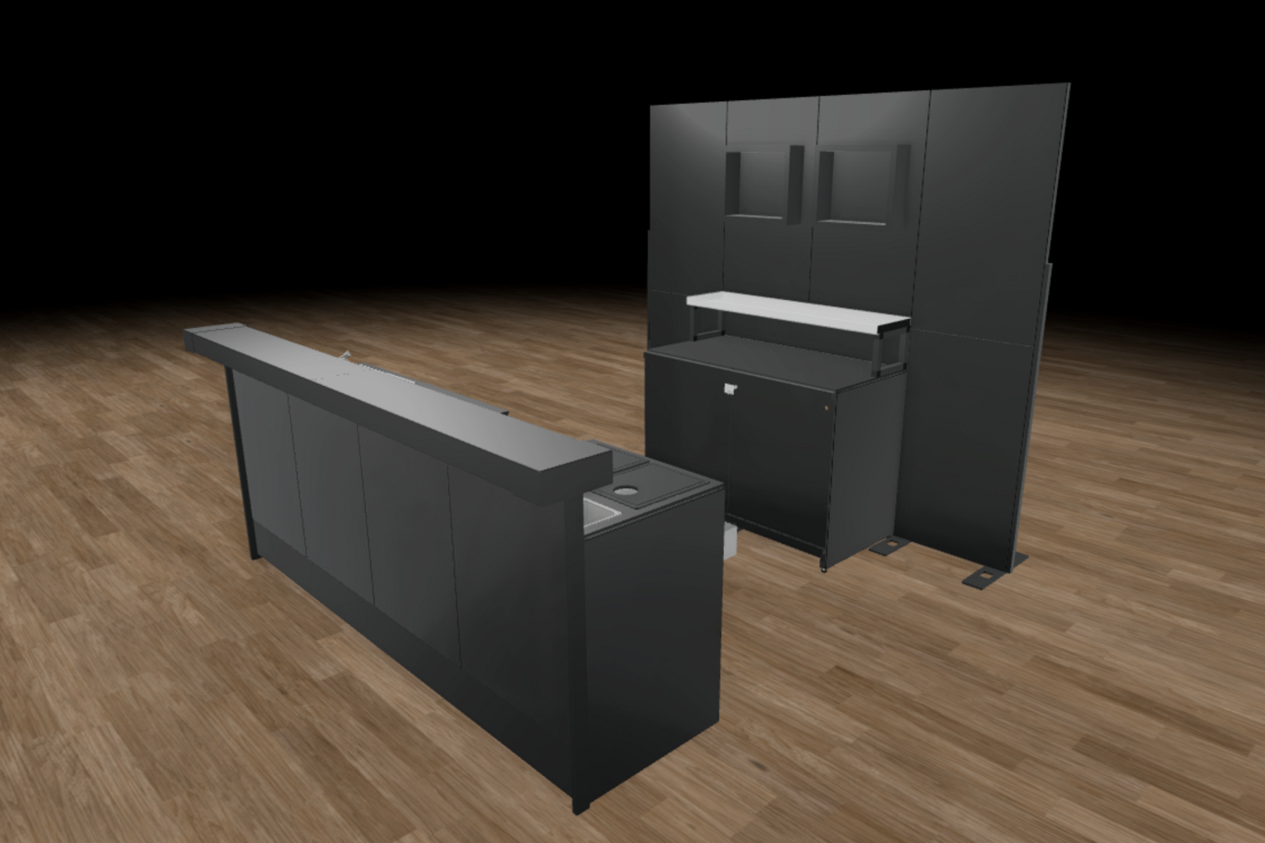 Configurator for mobile bars and backbars